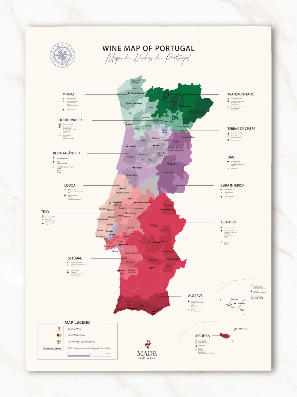 Wine Map of Portugal | Mapa de Vinhos de Portugal – Made For Wine