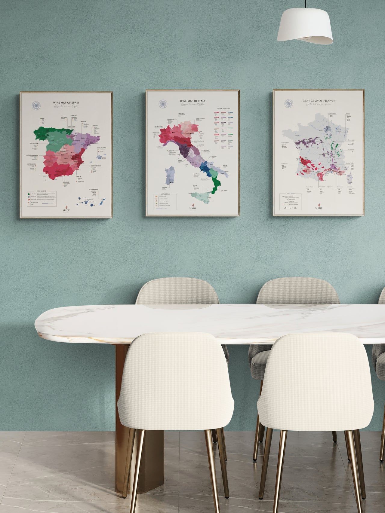 Wine Maps - Old World Wine Bundle (France, Italy, Spain) – Made For Wine